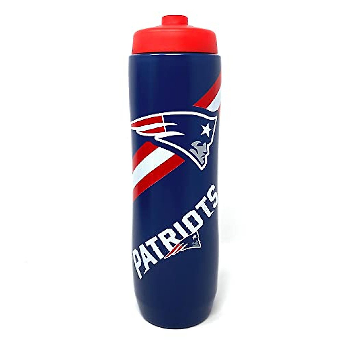 Party Animal The NFL New England Patriots Squeezy Water Bottle, Team Color