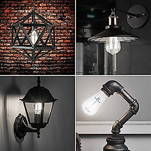 WIHTU Vintage LED Edison Bulbs, 6W Equivalent 60W, ST58 Antique LED Filament Bulbs, LED Light Bulbs with 95+ CRI, High Brightness Daylight 4000K, 900lumens, E26 Medium Base, Clear Glass, 6-Pack