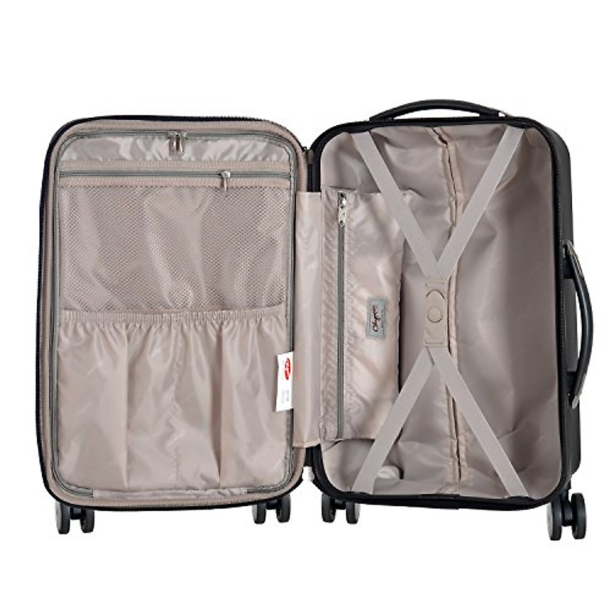 Olympia U.S.A. Luggage Titan 21 Inch Expandable Carry-On Hardside Spinner, Black, One Size