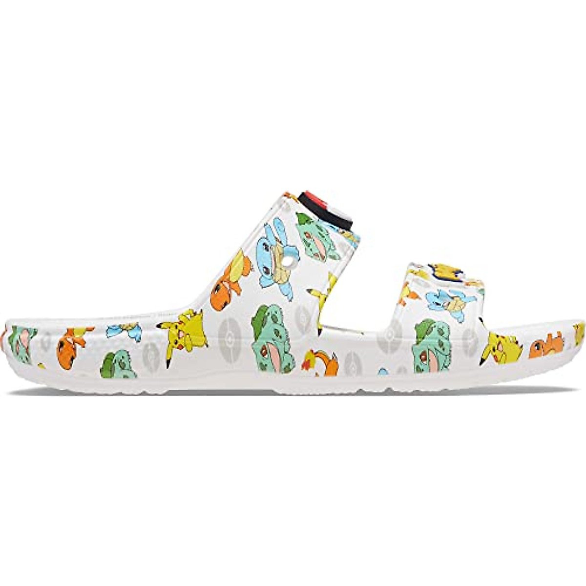 Crocs Unisex Classic Pikachu Sandals, Pokemon Shoes Slide, White/Multi, Numeric_8 US Men