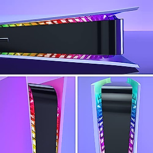 NICEMOVIC LED Light for PS5 Console, Playstation 5 LED Lights DIY Decoration Accessories, Game Sound/Music Sync, RGB 8 Colors 400 Lights Effects with USB/APP Control and 40Key IR Remote
