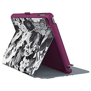 Speck Products StyleFolio Case and Stand for iPad Mini 4, Vintage Bouquet/Nickel Grey/Boysenberry Purple
