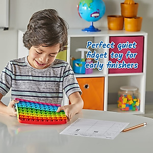 hand2mind Hundred Board Sensory Bubble Popper, Pop Fidget Toys for Kids, Multiplication Board, Math Manipulatives Kindergarten, Fine Motor Toys, Fidgets for Classroom, Calm Down Corner Supplies