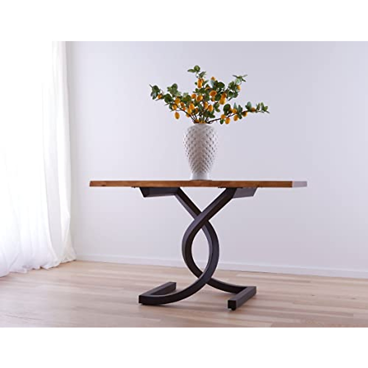 Design 59 Metal Dining Table Legs, Table Base for Desk, Kitchen, Restaurant & Other Tables, Black Furniture Legs, Steel Pedestal, Mid Century Modern Furniture (M14)