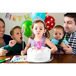 BIRLON Princess Dress Up Costume Accessories Elsa Set For Princess Cosplay Gloves Tiara Wand and Fancy Long Cape(6 Pieces) (pink)