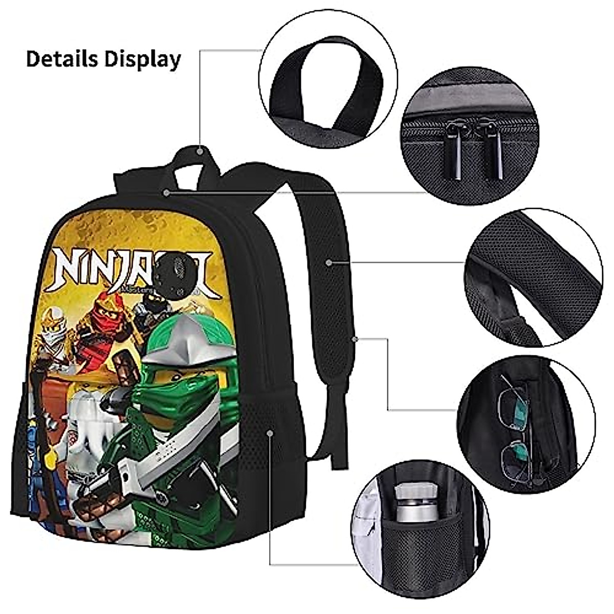 SK3S530B 3PCS Set Laptop Bag Cartoon Merch Backpack Bookbag and Lunch Box Pen Bag 3 Set Rucksack