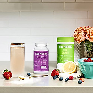 Vital Proteins Grass-Fed Desiccated Beef Liver Pills - (120 Capsules, 750mg Each)