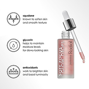 Rodial Soft Focus Glow Booster Drops 1.05 fl oz, Illuminating Skin Serum with Glycerin and Antioxidants, Perfectioning and Smoothing Dewy Makeup Base, Weightless Formula