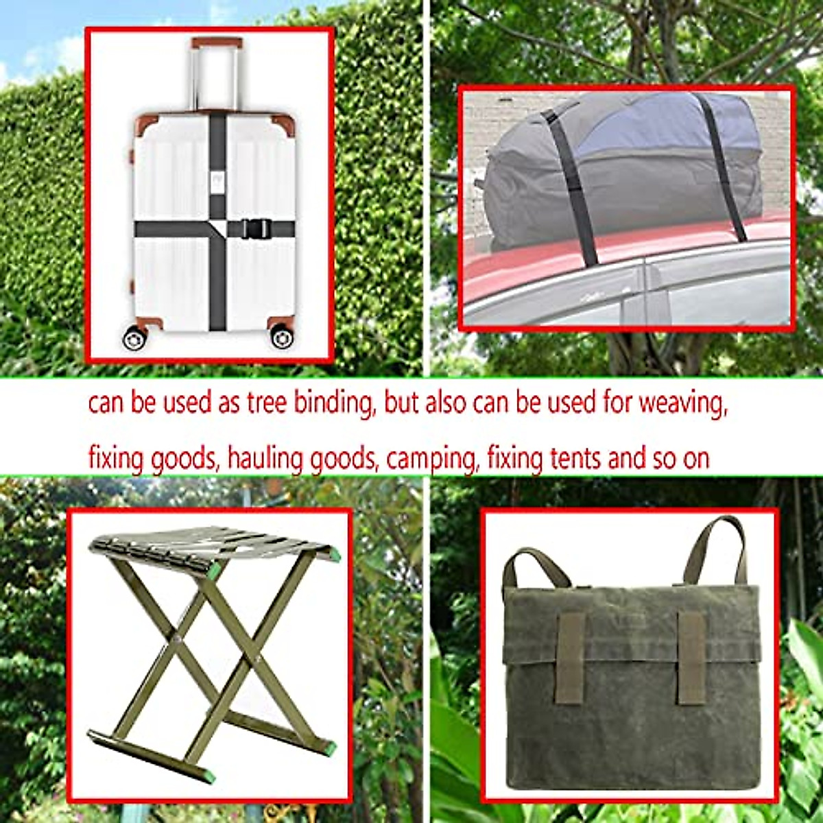 HanyHere 1 Roll 65.6 Feet Tree Tie for Plant Support Garden Strap 1 Inch Width Staking and Guying Material 1,800 Lbs Strength (Army Green)