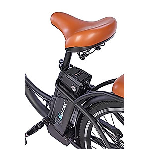 NARRAK Electric Bicycles, 350W Brushless Motor, 36V10Ah Removable Battery, Large M5 Display, 26" City e-Bike Step-Thru Frame, 20Mph Max Speed, Mountain e-Bike, for Adults (Black Color)