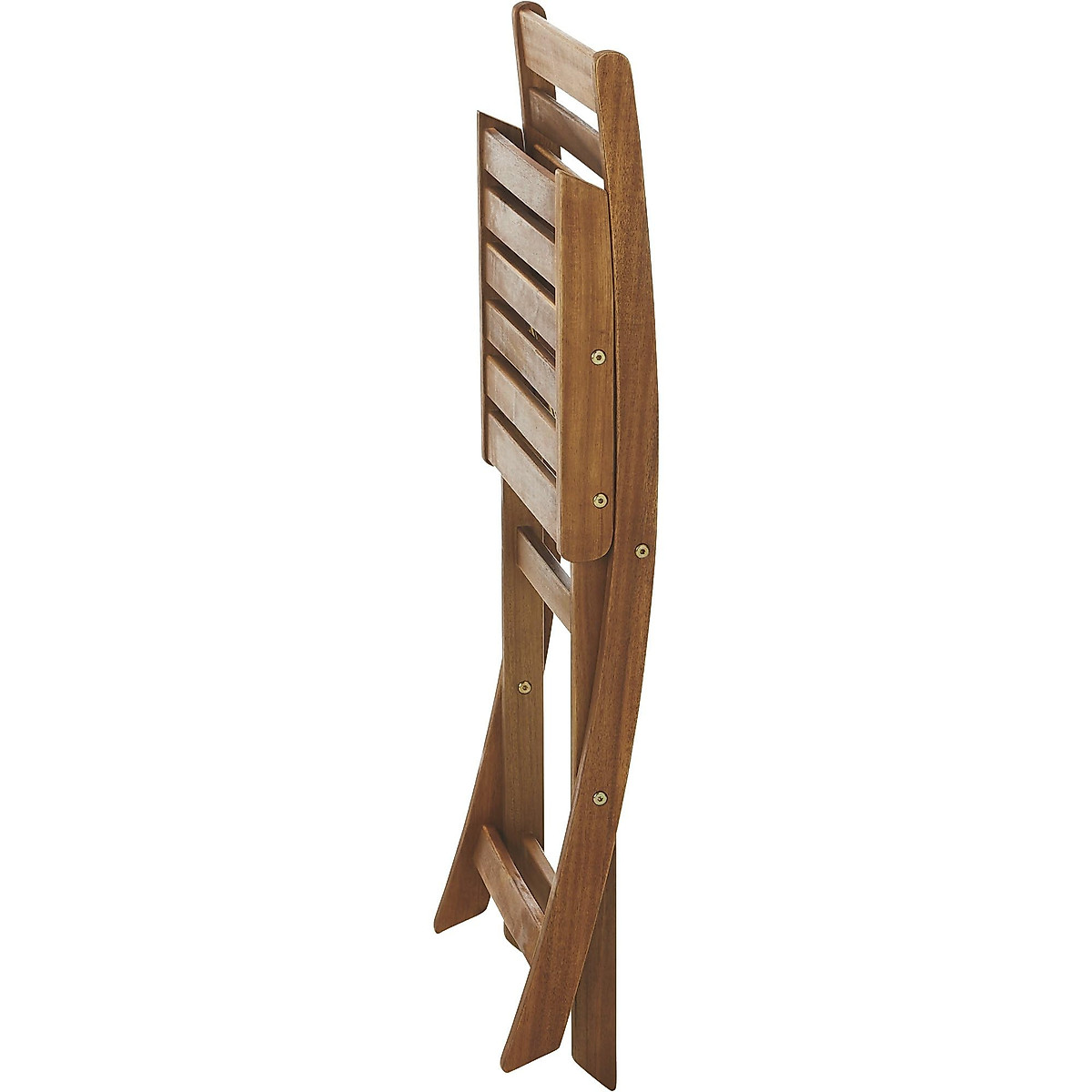 2-Pc. Folding Acacia Wood Chair Set — Natural