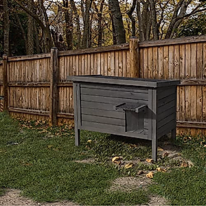 GDLF Outdoor Cat House Feral Cat Enclosure 100% Insulated All-Round Foam Weatherproof Solid Wood Large Size for Multiple Cats 34.5" L*21.5" W*27.2" H