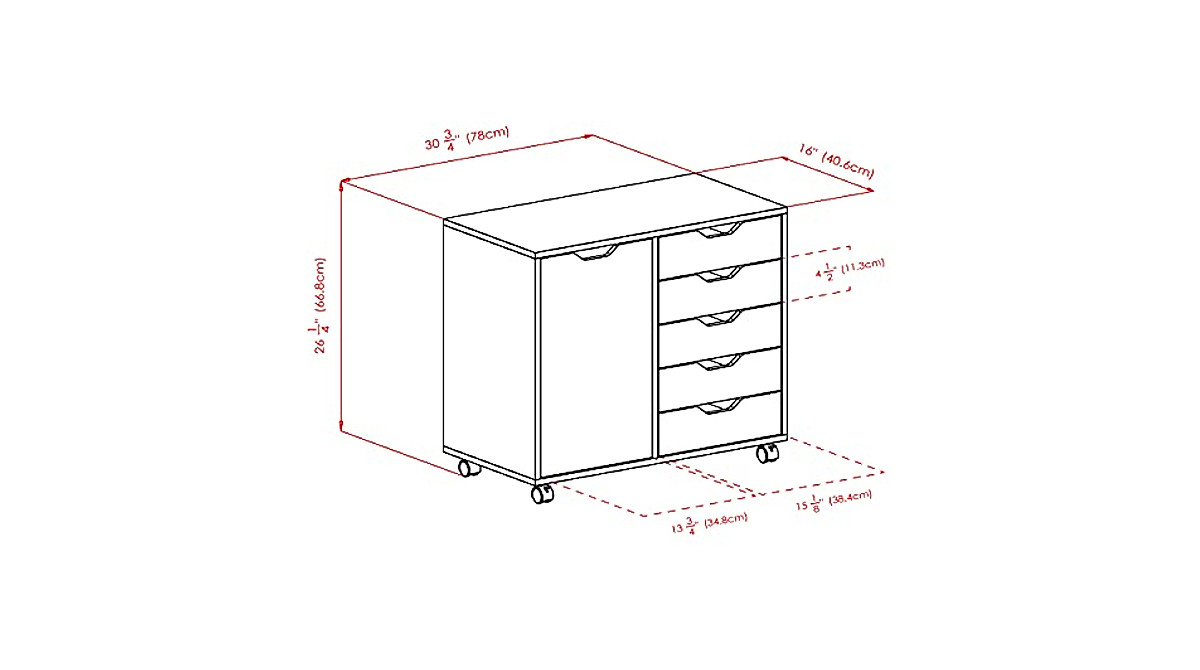 Winsome Halifax Storage Cabinet - White Multi-Drawer Organizer