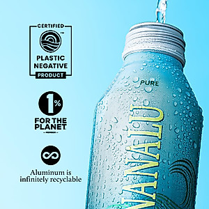 Mananalu Pure Water, Purified Water with Electrolytes in a BPA Free, Eco-Friendly, and Infinitely Recyclable 16 oz. Resealable Aluminum Bottle (12-Pack)
