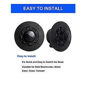 Autocut FS45 C5-2 Trimmer Weed Head Replaces 4006 710 2106, 4006 710 2103 for Stihl FS38 FS40 FS40C FS40CE FS45 FS45C FS46 FS46C FS50 FS50CE FSE60 FSE71 FSE81 String Trimmer Brush Cutter