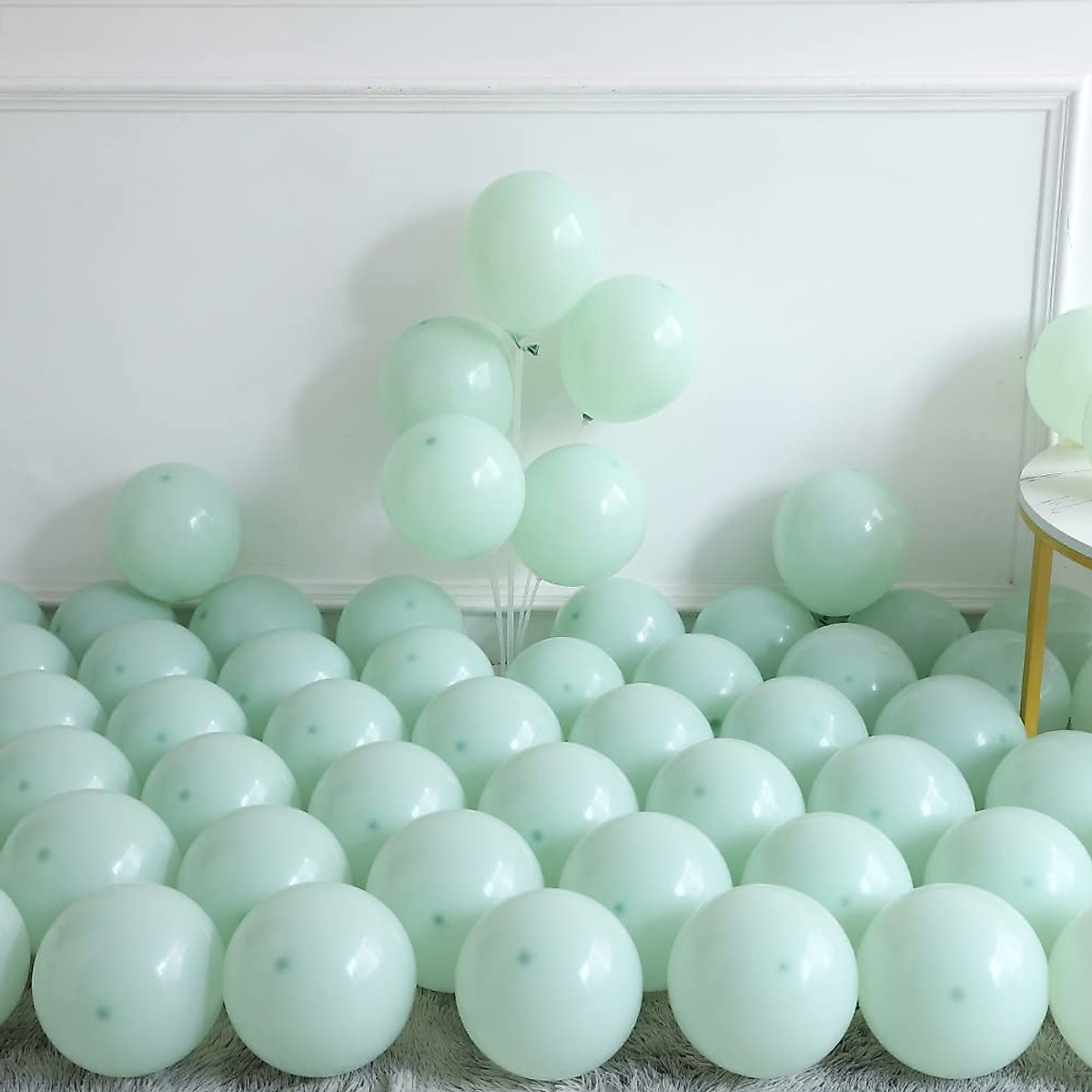 140PCS Dusty Green Pink Balloon Garland Arch Kit Retro Pink Mist Green Blue Haze Ivory Cream White Pastel Pink Balloons for Boho Baby Bridal Shower Wedding Birthday Party Decorations