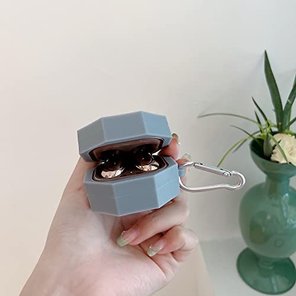 HENJI Earphone Case for Samsung Galaxy Buds 2 & Buds Live & Buds Pro, Soft Silicone 3D Cute Cartoon Cool Dragon Talisman Cover for Samsung Galaxy Buds Live (Talisman)