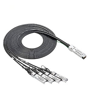 40G QSFP+ to 4xSFP+ Breakout DAC - 40GBASE-CR4 Passive Direct Attach Copper Twinax QSFP to SFP Cable for Juniper QFX-QSFP-DACBO-1M Devices, 1-Meter(3.3ft)