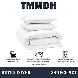 TMMDH Bedding Duvet Cover California King Size Set - Pink Roses Soft Comforter Cover Set with Zipper Closure, 3 Pieces, 1 Duvet Cover 104"x98" + 2 Pillowcases 20"x36"