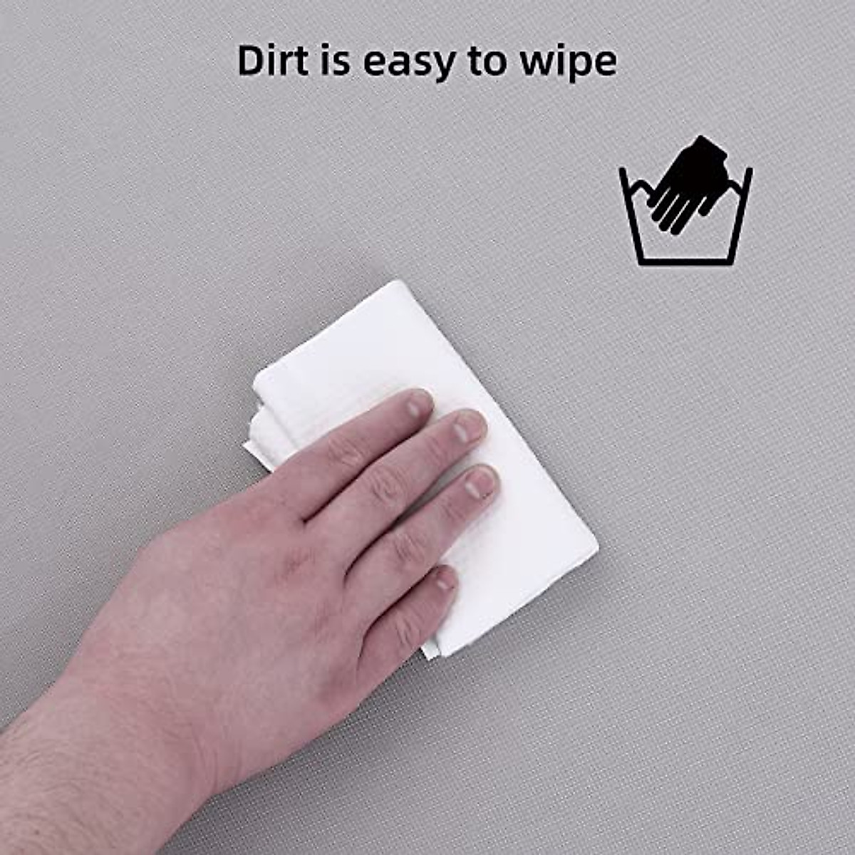 MICTONY Outdoor Daybed Cushion Cover, 66" Replacement Daybed Cover with Elastic Band, Sun Bed Cushion Cover, Outdoor Round Bed Cushion, Cover ONLY (Daybed NOT Included), Grey