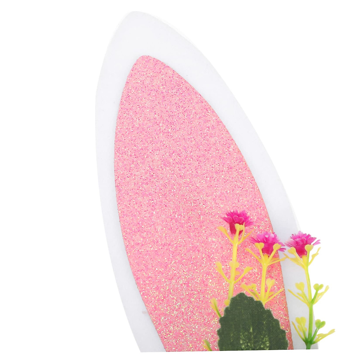 MUSISALY Easter Headband Rabbit Ears Hair Hoop Bunny Ears and Tail Rabbit Ear Hair Band Party Ears Headband Spring Bunny Hairband Flower Garland Hairband Cartoon Artificial Flower Plastic