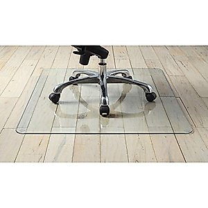 Lorell Tempered Glass Chairmat Chair Mat, 50", Clear