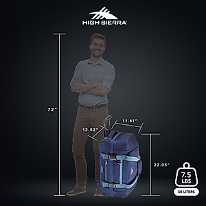 High Sierra Travel Bag, Navy/Graphite Blue, 22”