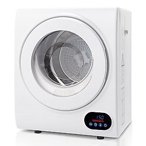 ROVSUN 110V Portable Clothes Dryer, 850W Fast Drying Front Load Laundry Tumble Dryer Machine with Stainless Steel Tub & High End LCD Touch Panel for Home Apartment Dorm