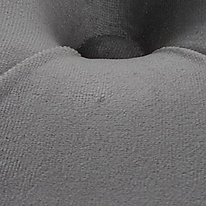 Deco 79 Metal Bench with Velvet Seat, 24" x 17" x 19", Gray