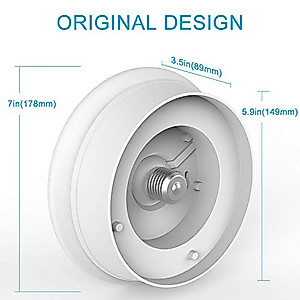 Lightdot 7” Modern LED Ceiling Light with Pull Chain 12W 4000K, 1300lm, 125W E26 Bulb Replacement, Energy Saving Flush Mount Lighting for Closets/Bedroom/Corridor (2 Pack)