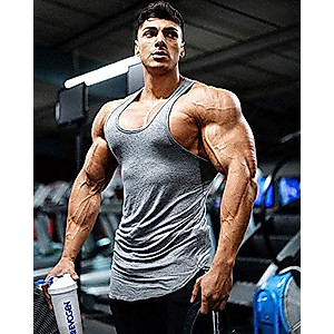 COOFANDY Men's 3 Pack Quick Dry Workout Tank Top Gym Muscle Tee Fitness Bodybuilding Sleeveless T Shirt