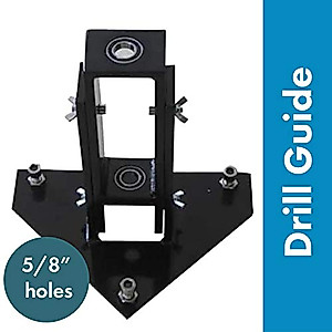WaterWarden Guide Inground Drilling 5/8” Anchor Easily Install Your WardenWarden Pool Fence in Concrete, WWDG, 5/8-inch holes, Black