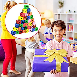 36 Pieces Foam Dice Colorful Dice Cubes Block of Dice with Number Dots for Boy Girl Over 6+, Building, Educational Toys, Math Teaching, Pastime, Party Favors and Classroom Supplies
