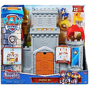 Paw Patrol, Rescue Knights Castle HQ Transforming 11-Piece Playset with Chase and Mini Dragon Draco Action Figures, Kids Toys for Ages 3 and up