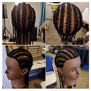 Hairginkgo Mannequin Head - 100% Real Hair Manikin for Hairdresser Training and Styling Practice - With Clamp Stand (1711B0216)