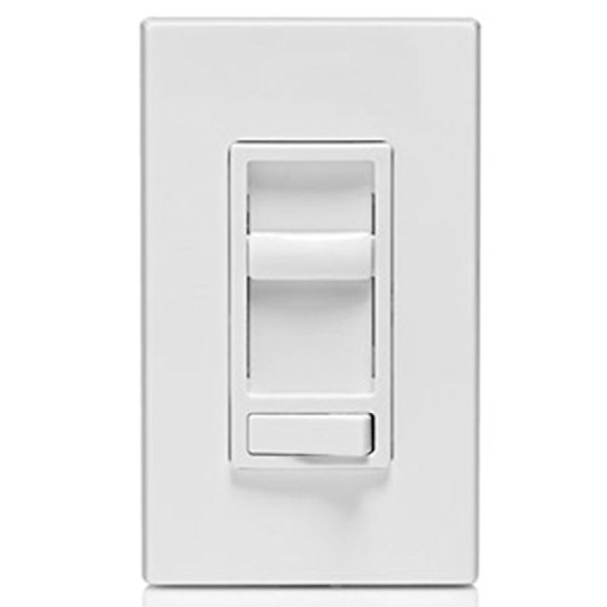 Leviton 6674-P0W SureSlide Universal 150-Watt LED and CFL/600-Watt Incandescent Dimmer, White, 10 Pack