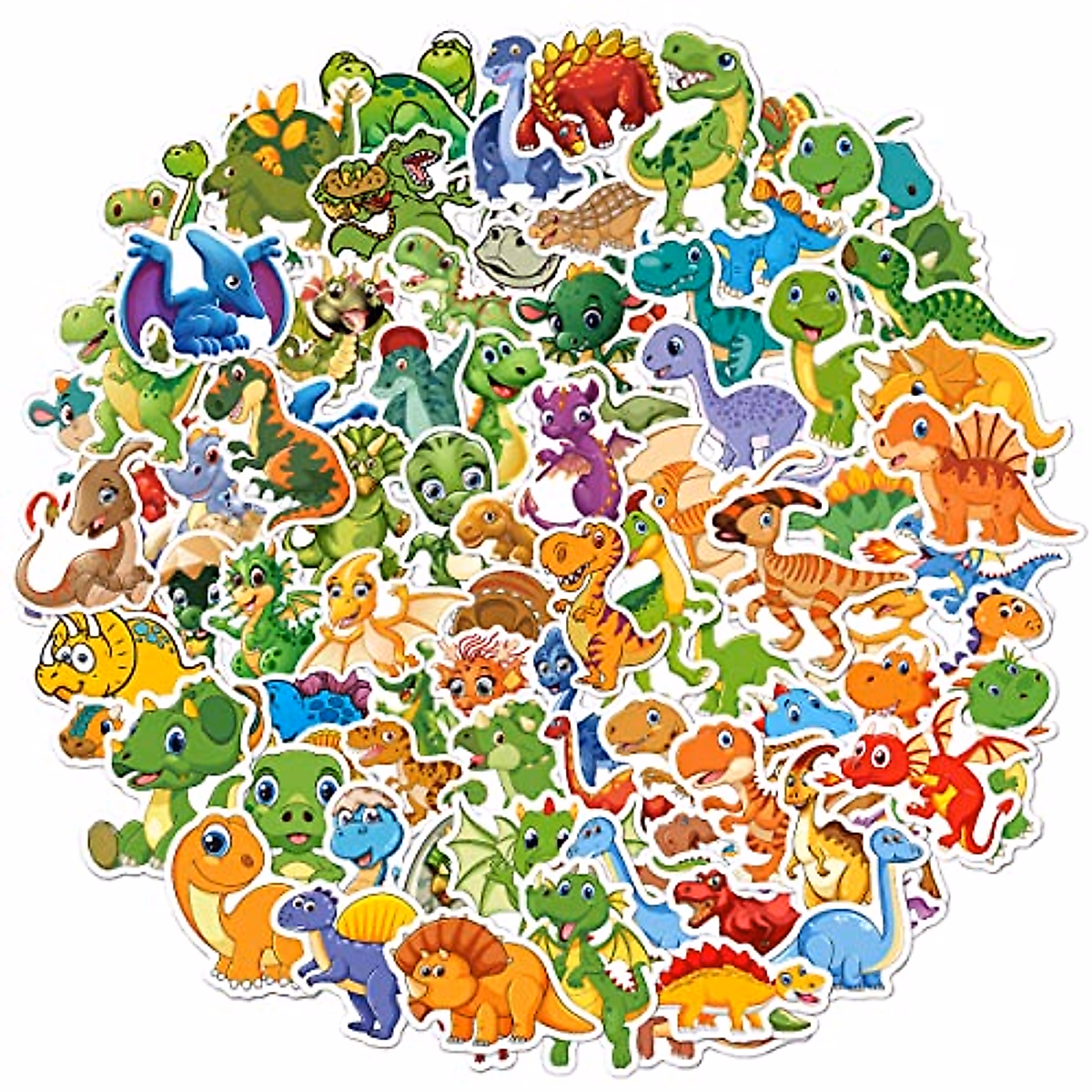 Dinosaur Sticker for Water Bottles, 100PCS Cute Vinyl Stickers for School Students Classroom,Phone/Laptop/Luggage/Stationery Boxes