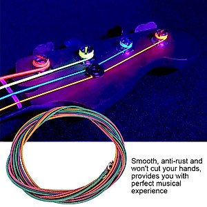 Electric Bass Guitar Strings Colorful Guitar String Alloy Wound Electric Bass Strings Accessories