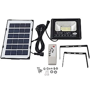YEmirth Solar Outdoor Lights,IP65 Waterproof 100 LED Solar Flood Lights Outdoor Wall Lights 40W Dusk to Dawn Outdoor Lighting for Balcony, Patio, Garage, Porch, Garden