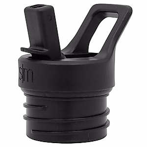 Simple Modern Ascent Straw Lid Top Handle - Fits All Ascent and Hydro Flask Standard Mouth Water Bottle Sizes - Leak Proof, Double Wall Insulated Straw Lid -Midnight Black