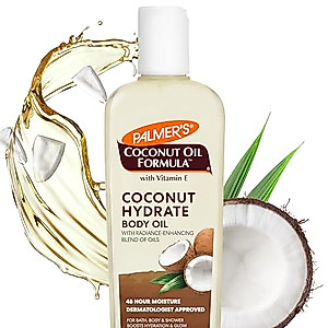 Palmer's Coconut Oil Formula Body Oil, Body Moisturizer with Green Coffee Extract, Bath Oil for Dry Skin, 8.5 Ounces (Pour Cap)
