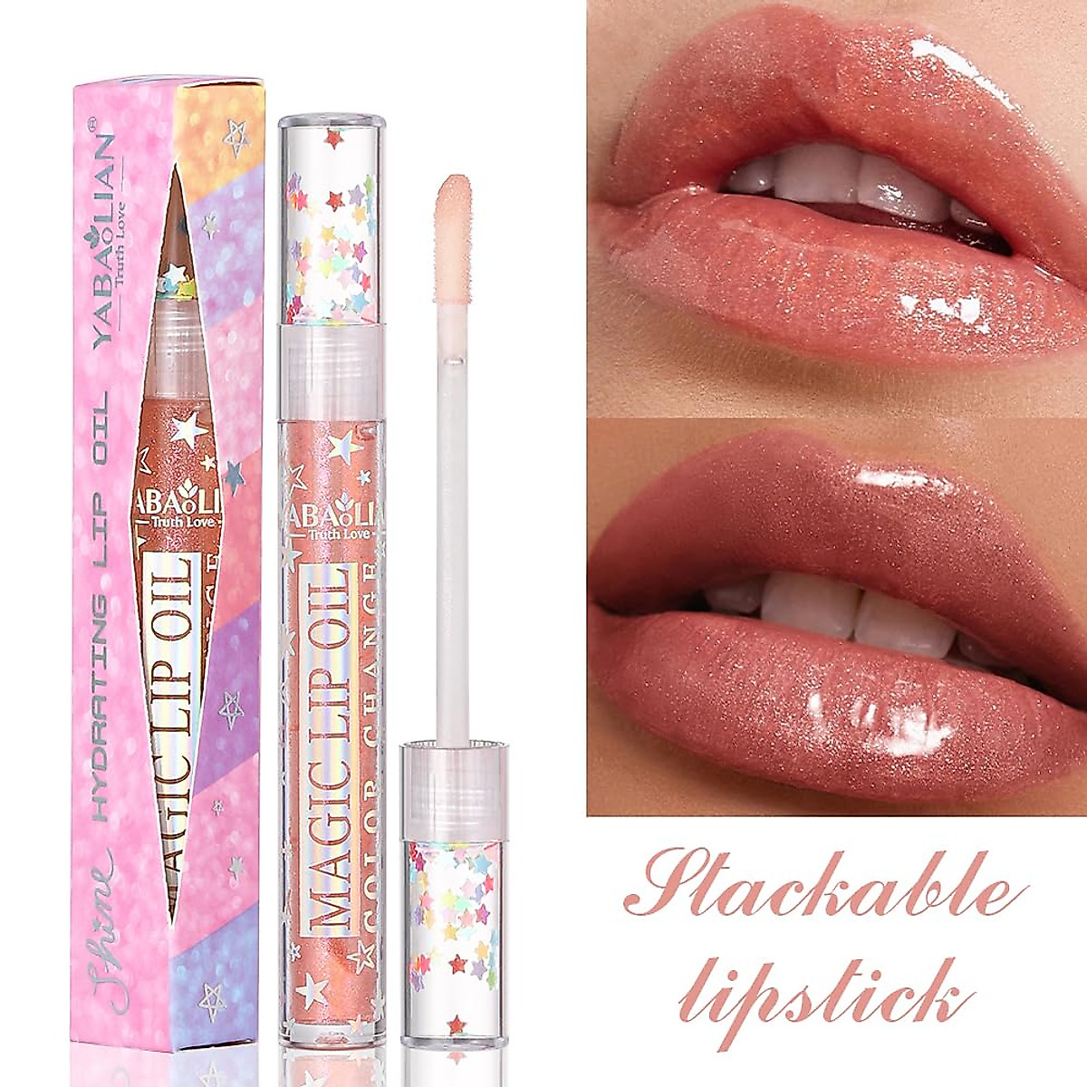 Petansy Shimmery Glitter Lip Gloss 6 Colors Liquid Lipstick Set Plumping Lip Oil | Syrupy gloss | Long Lasting | Moisturizing| High Shine | Lip Glow Set (6 Colors/Set)