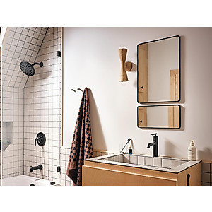 Moen Gibson Matte Black Posi-Temp Pressure-Balancing Modern Valve Handle Only Trim, Valve Required, T2901BL