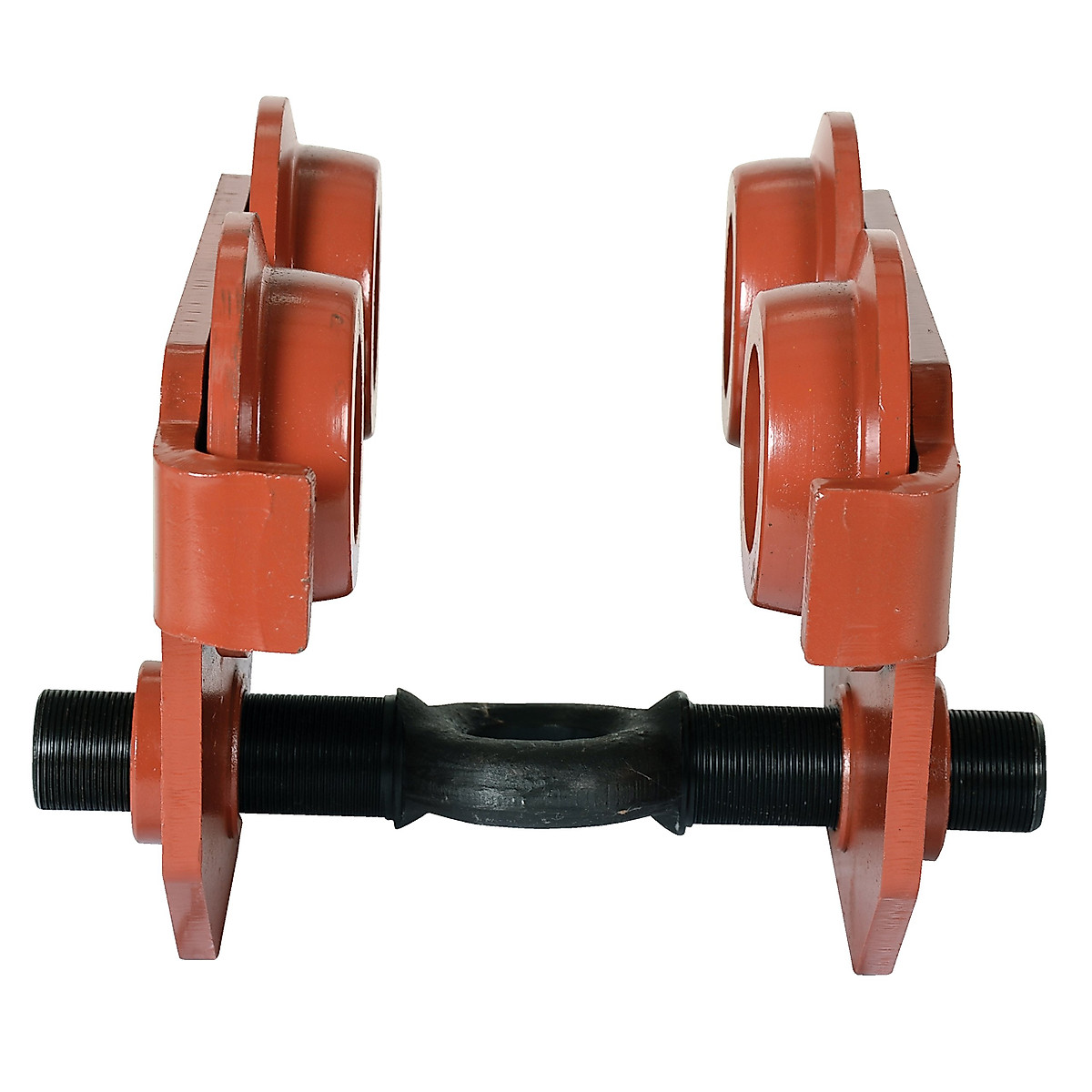 Vestil E-MT-6 Steel Low Profile Eye Manual Push Trolley, 6000 lbs Capacity, 3"- 8-5/8" I-Beam Flange, 3-3/8" Headroom