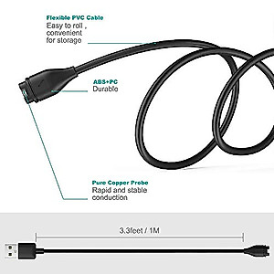 E ECSEM Compatible with Garmin Vivoactive 3 Vivoactive 4 4S Charger Replacement USB Data Charging Clip for Vivoactive 3 GPS Smartwatch