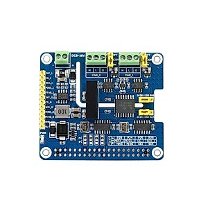 2-Channel Isolated CAN Bus FD Expansion HAT for Raspberry Pi, with MCP2518FD CAN Controller and MCP2562FD CAN Transceiver, Supports Original CAN2.0 and CAN FD Protocols, Multi Protection Circuits