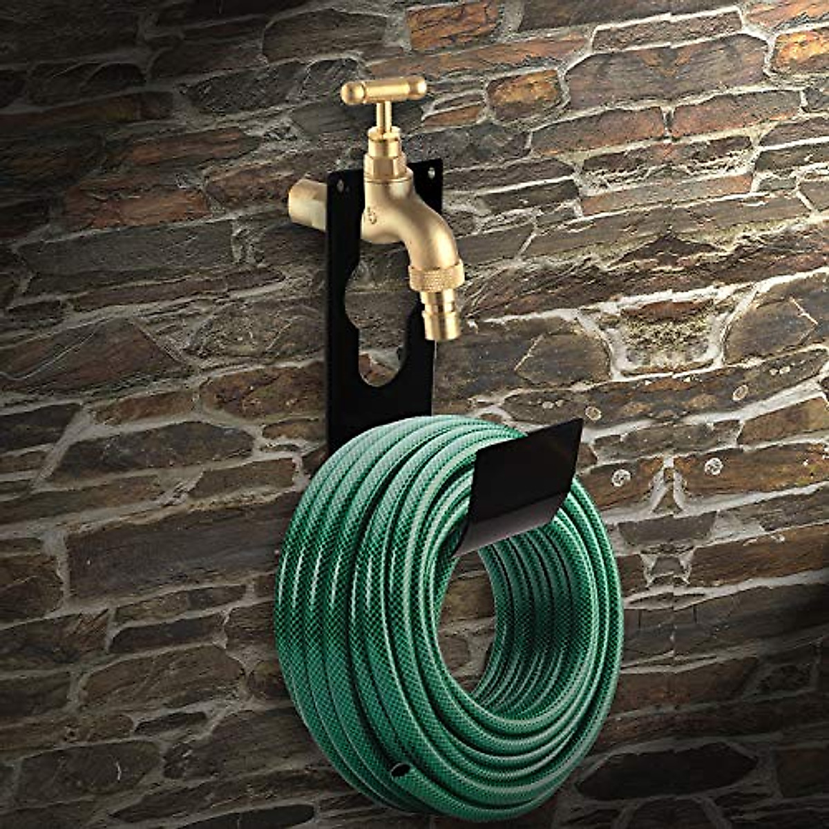 Hourleey Garden Hose Hanger, Heavy Duty Hose Holder Fit to 25ft 50ft 75ft 100ft Water Hose (1-Pack)