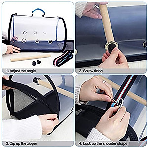 OFLAO Bird Carrier Bag, Portable Travel Bird Cage, Lightweight Breathable Parrot Perch Transparent Cage