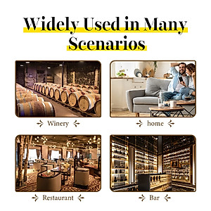 Upyouths 2 Tier Wall Mounted Wine Rack, Metal Hanging Wine Rack, Storage Shelf Glass Hanging Holder, Hanging Floating Bar Liquor Shelves, Bottle Holder Storage Shelves Glass Rack