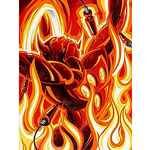 Demon Feed by Graffiti and Super Pop Artist Erni Vales of EVLworld Limited Edition Museum Grade Art Print on Aluminum Metal approx 18in x 24in